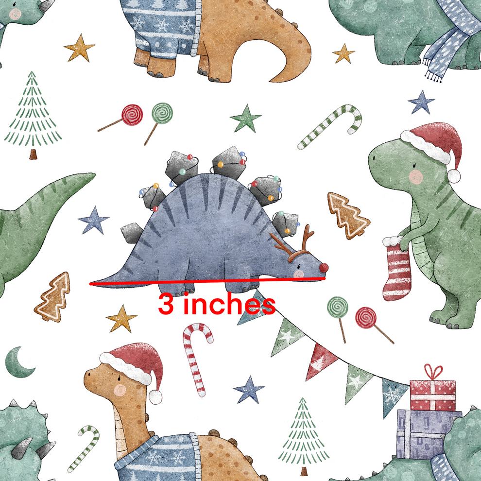 Dino Christmas l Pre-Order – Dizzy Daisy Fabric Studio